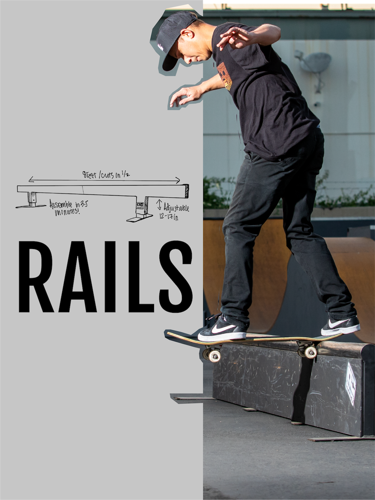Skateboard Grind Rail & Skate Rails for Sale & Kits | OC Ramps